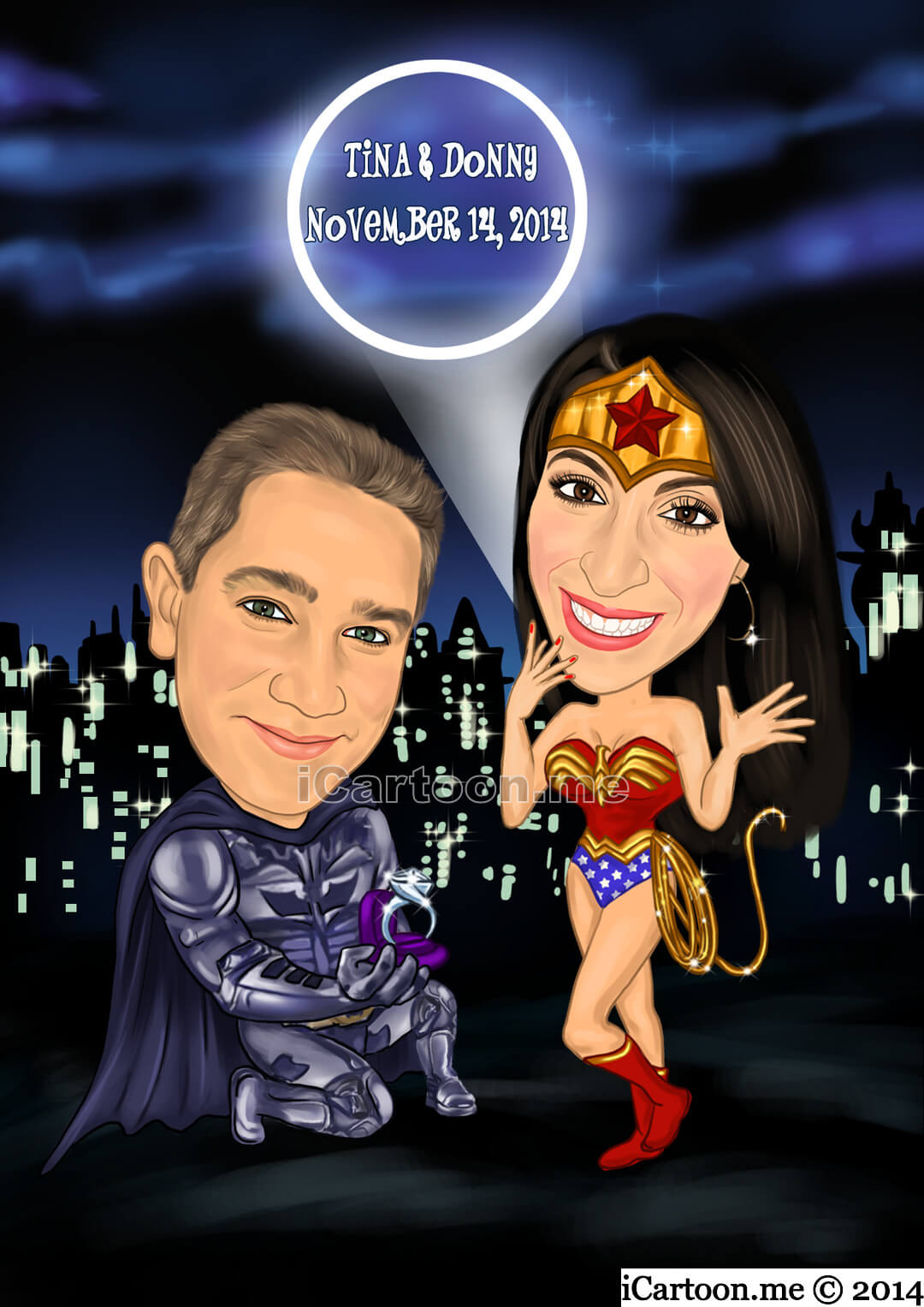 Caricature Picture - Hand Drawn by Professional Artist