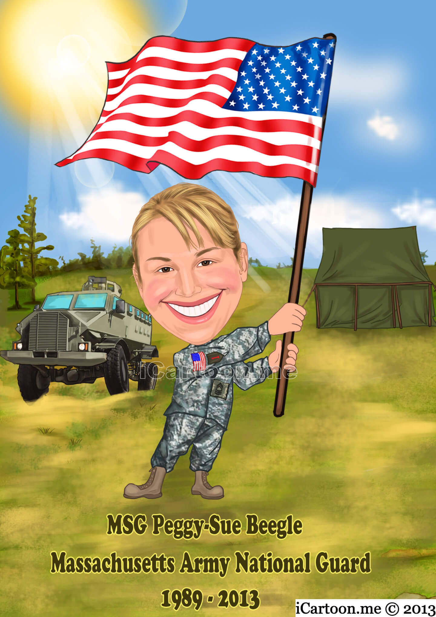 Retirement Caricature Gift - A Custom Caricature from Photos