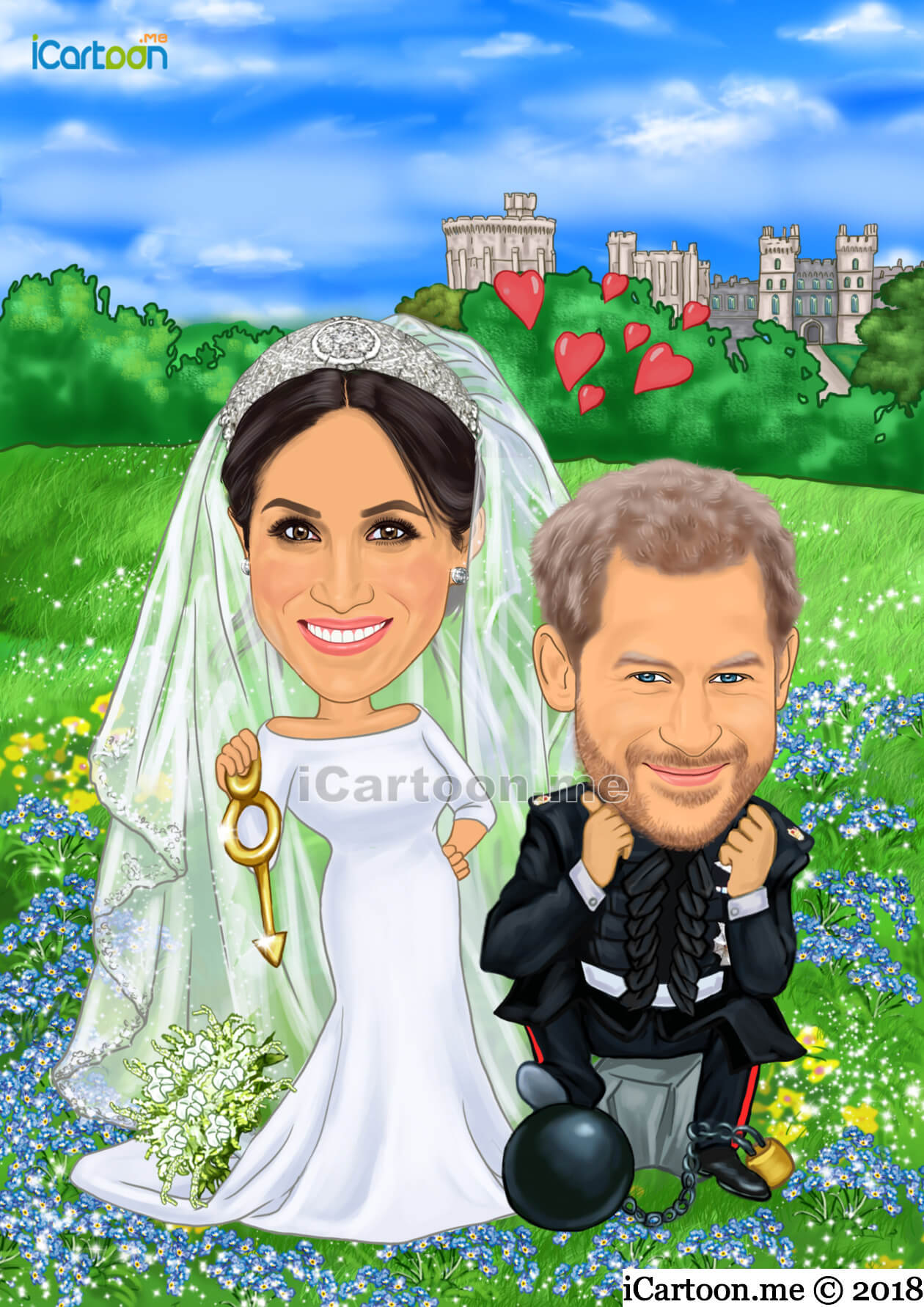 iCartoon.me caricature samples for your printing test